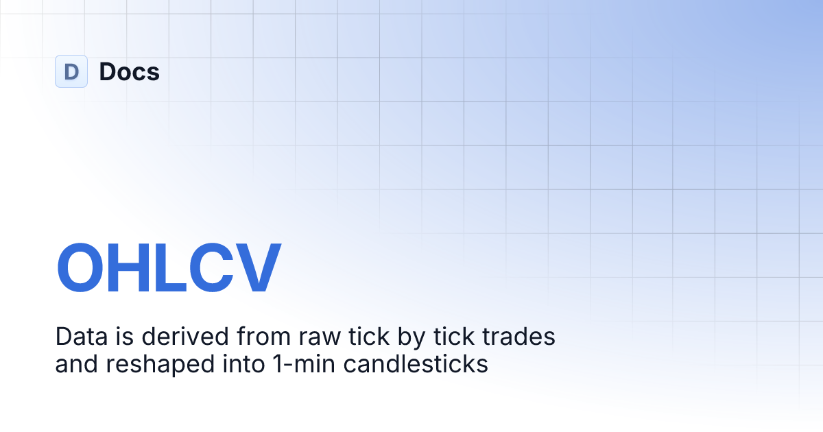 OHLCV | Docs